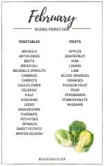 What's in season: FEBRUARY - Seasonal produce guide!