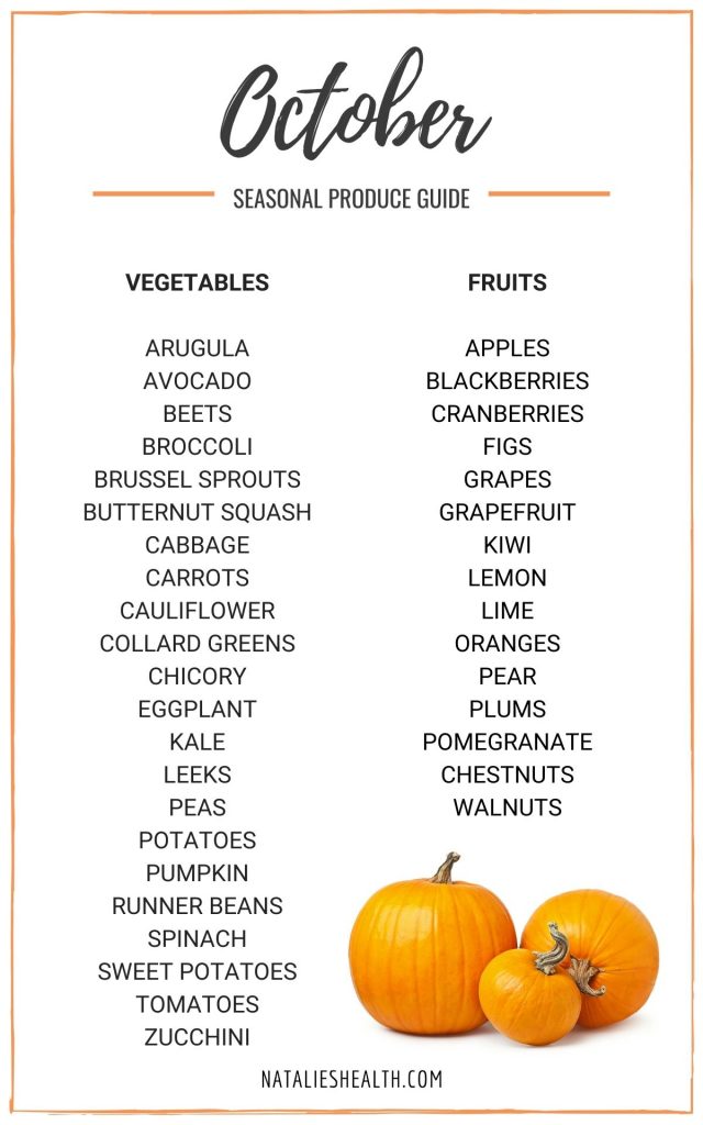 What's in season: October | Produce guide with recipes!